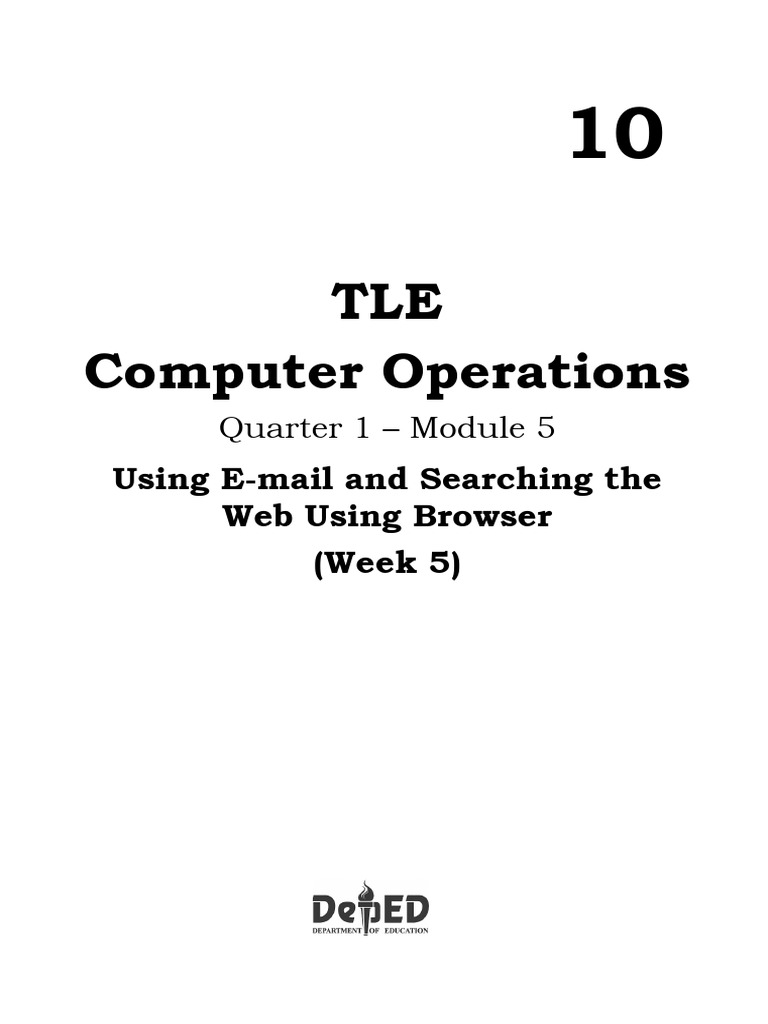 5 - Q1 TLE Computer Operations 10 | PDF | World Wide Web | Internet & Web