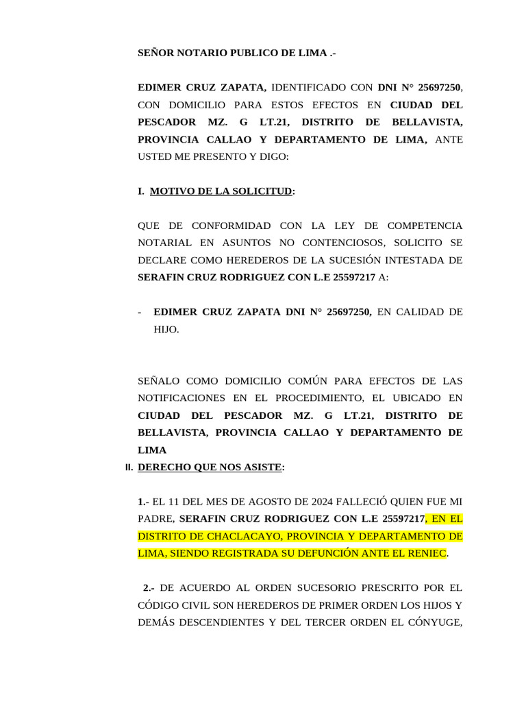 Minuta Sucesion Ecz | PDF | Documentos legales | Derecho Civil (Common Law)