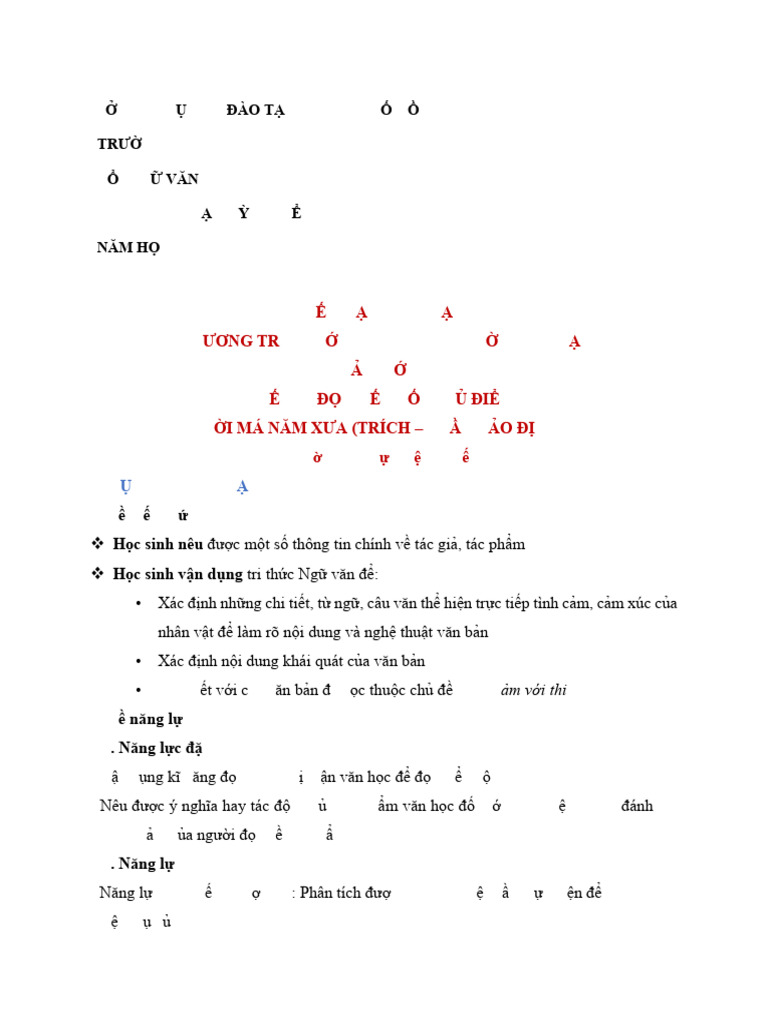 KHBD Thi GV Gioi THPT TPHCM - Loi Cua Me Nv10 | PDF