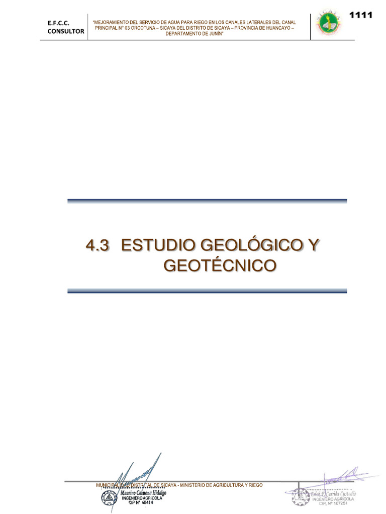 Estudio Geologico y Geotecnico | PDF