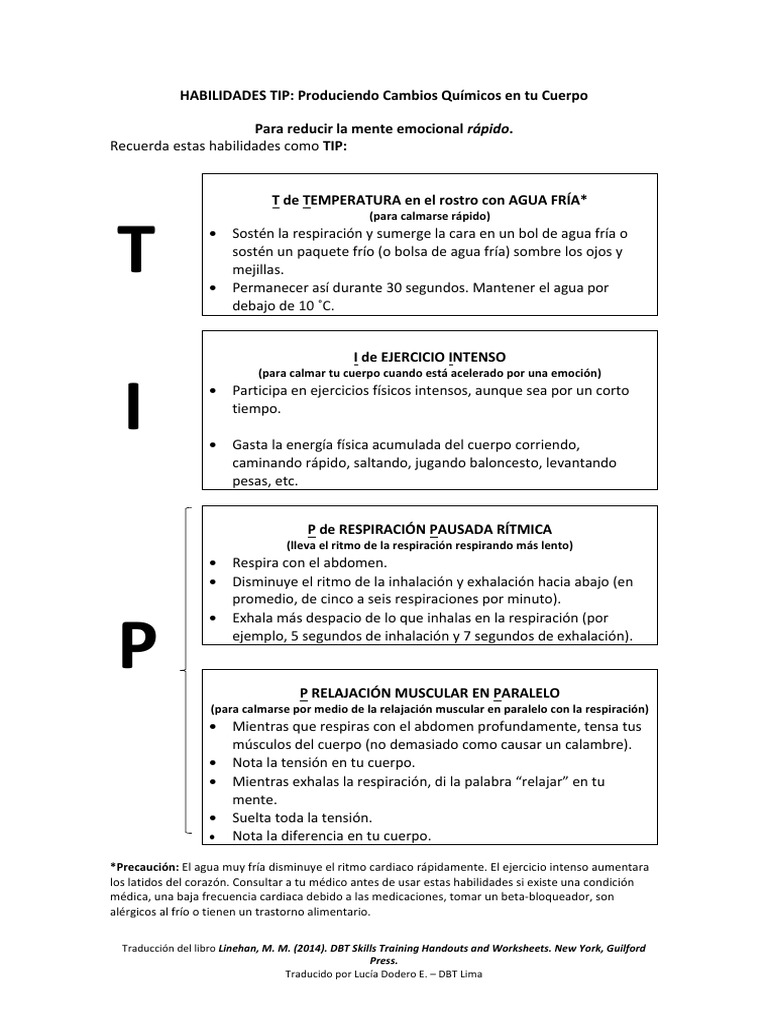 Habilidades Tip | PDF | Respiración | Agua