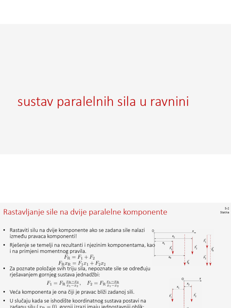 5 Statika Paralelne Sile Web | PDF