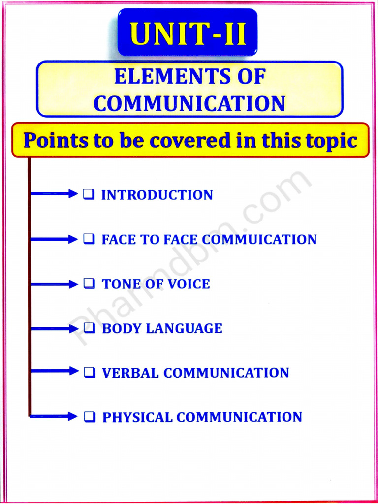 UNIT-2. Communication Skills. SEM-1st. | PDF