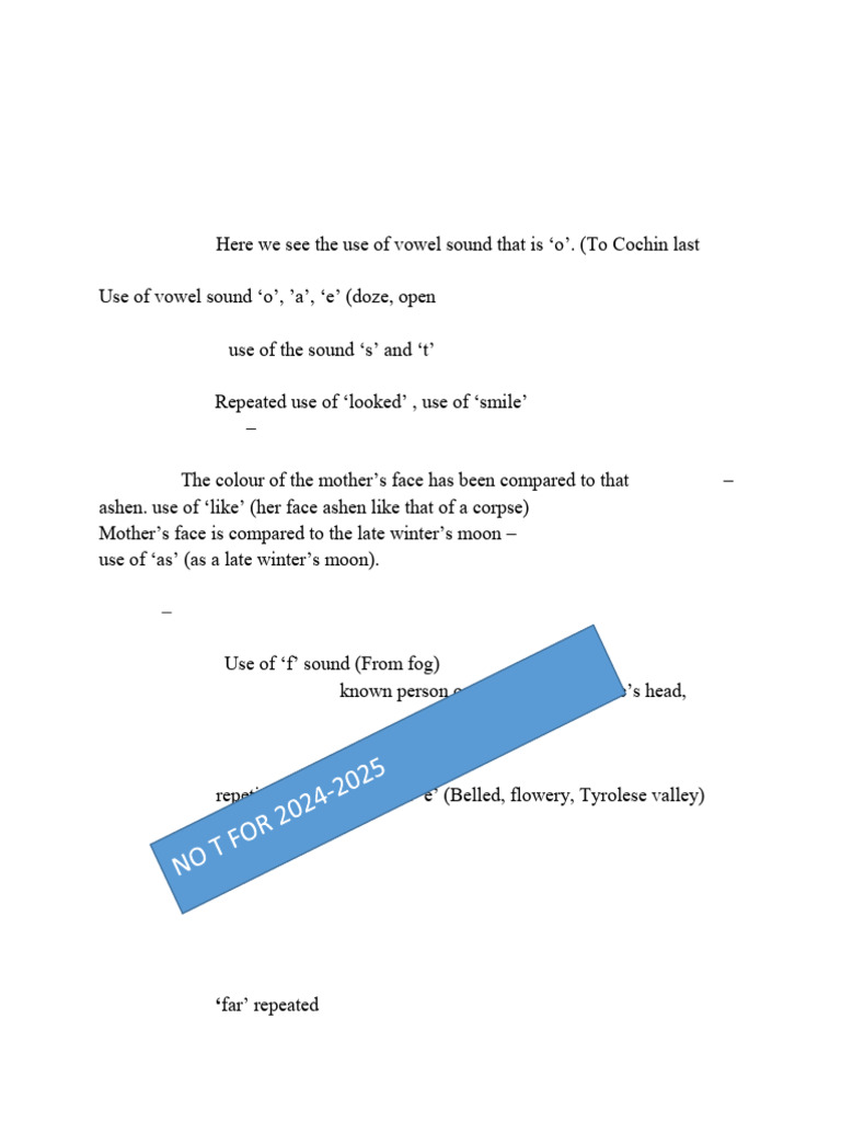 Poetic Devices in Class 12 Poems | PDF | Poetry | Rhyme