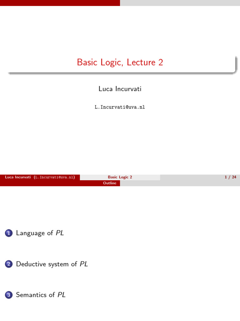 BasicLogic2_part1 | PDF | Interpretation (Logic) | Deductive Reasoning