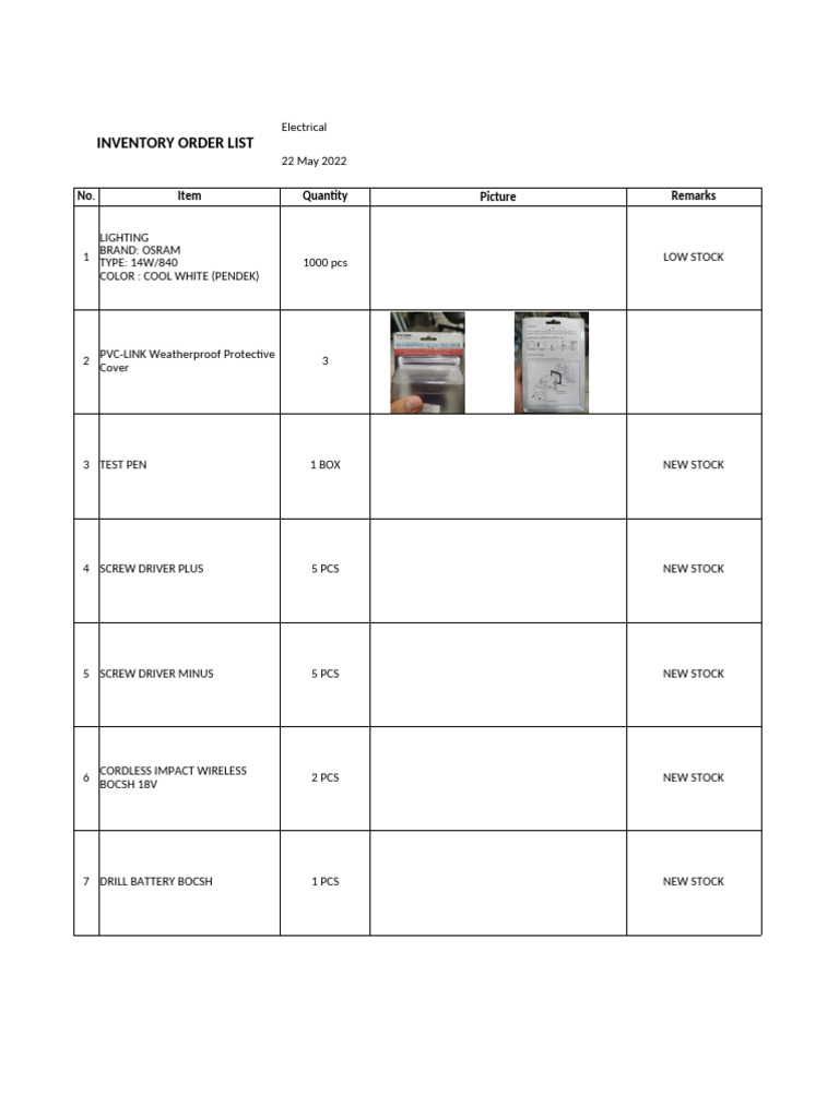 Request Barang May 23 | PDF