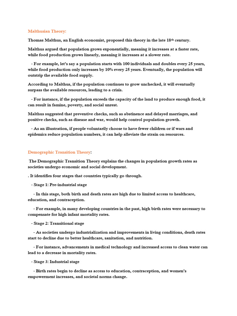 Demographic Transition Theory | PDF | Environmental Social Science ...