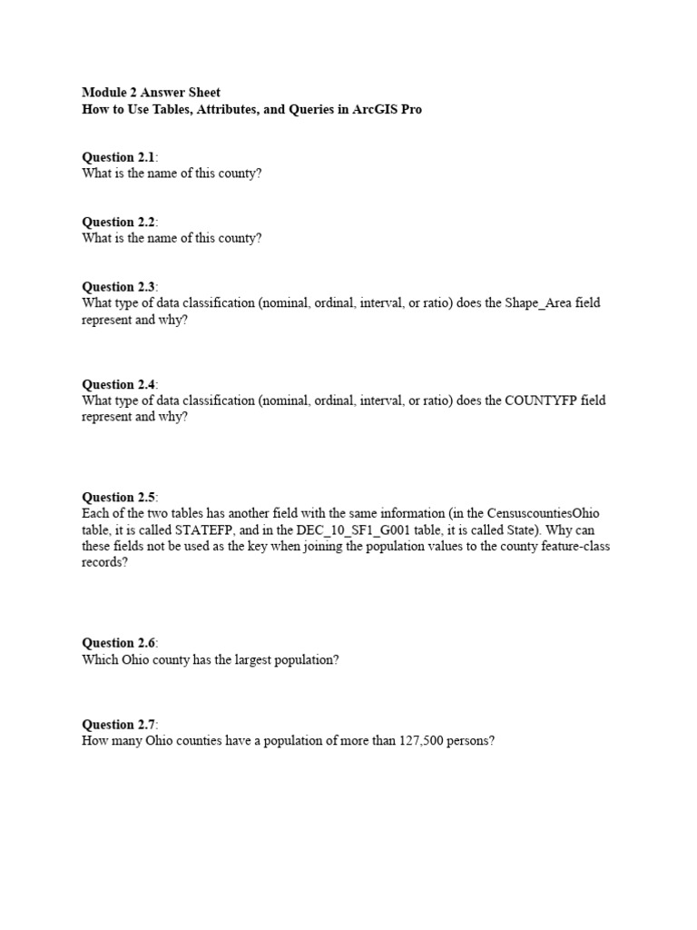 Ohio County Population Analysis | PDF | Level Of Measurement | Computing