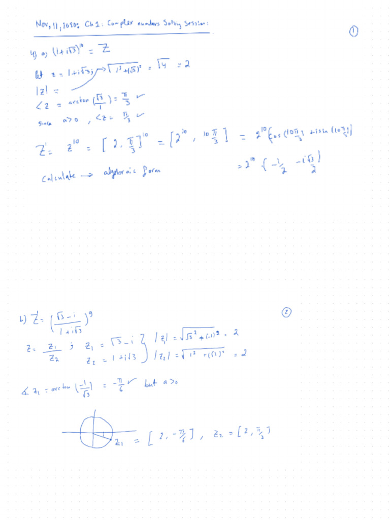 Algebra1 Complex Numbers HW Part2 | PDF