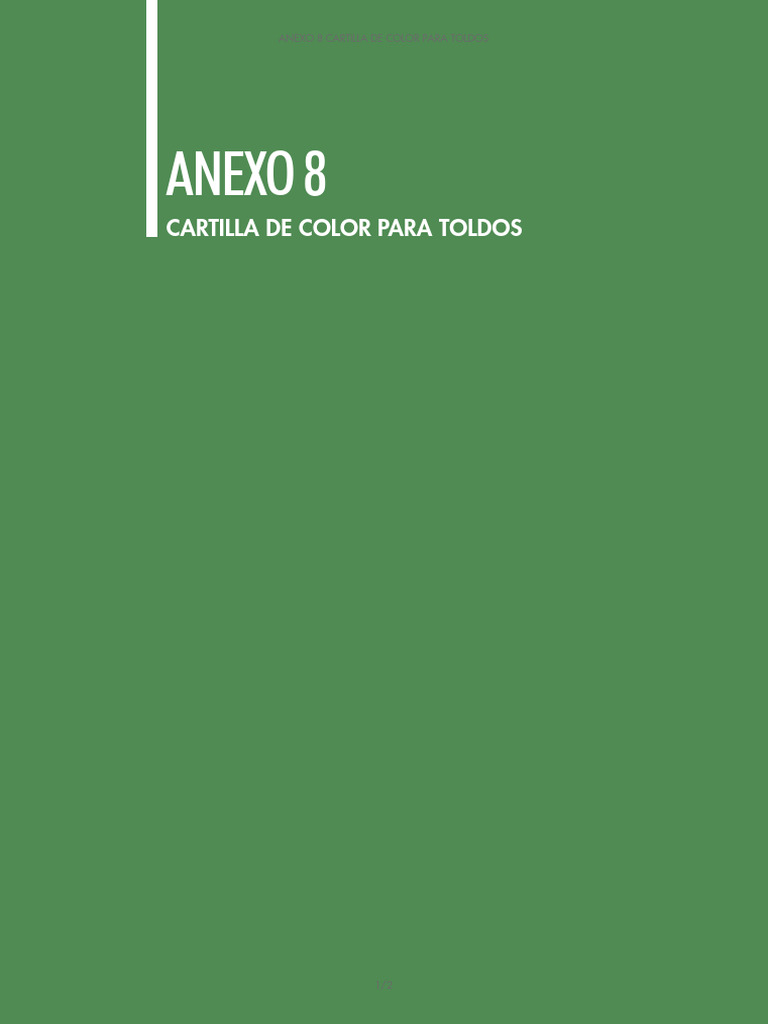 Anexo 8 - Cartilla de Color para Toldos | PDF