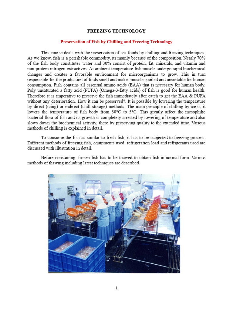Freezing Technology | PDF | Food Preservation | Lipid