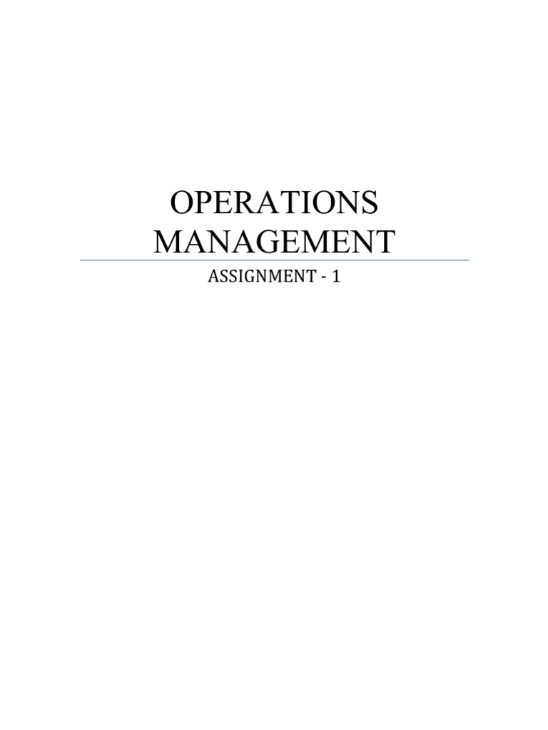 Operations Assignment 2 | PDF | Strategic Management | Innovation