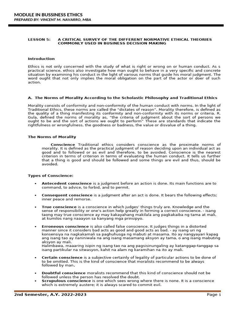 CHAPTER 5 New | PDF | Utilitarianism | Morality