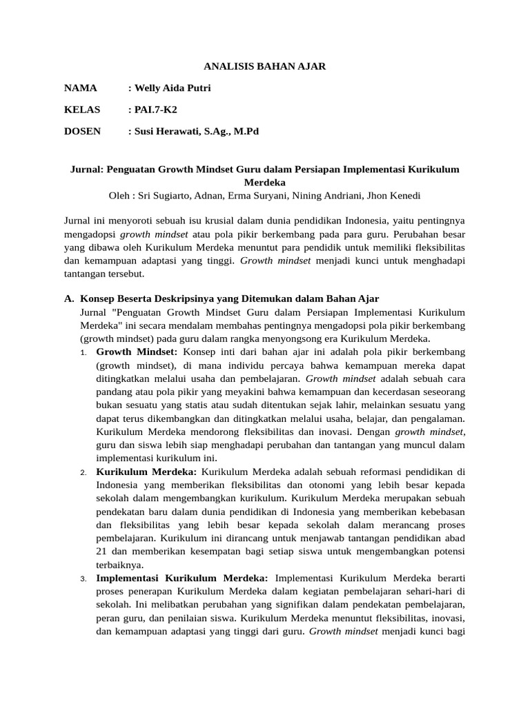 Analisis Bahan Ajar | PDF