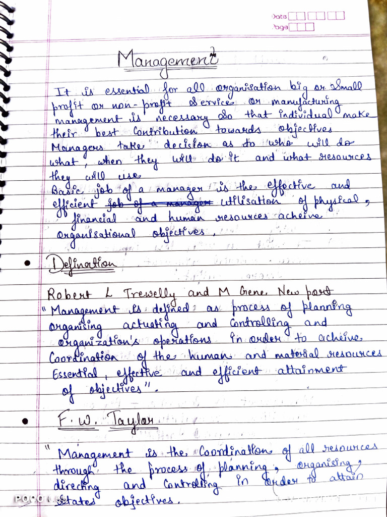 Principal of Management Part 1 Notes | PDF