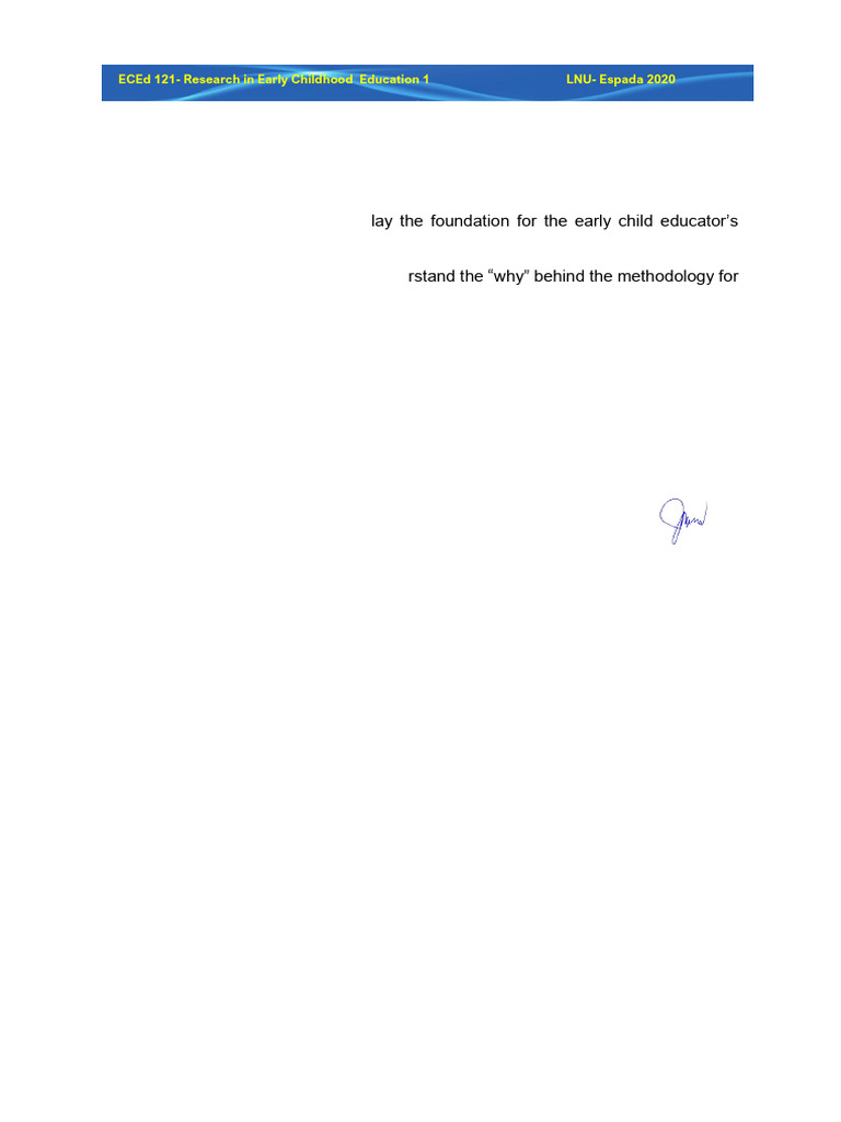 ECEd 121: Research in Early Childhood | PDF | Early Childhood Education ...