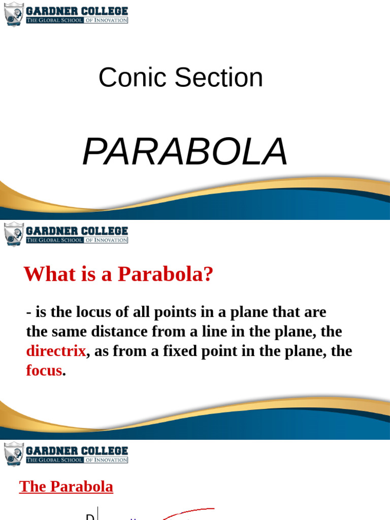 Parabola-.ppt | PDF | Algebraic Geometry | Euclidean Plane Geometry