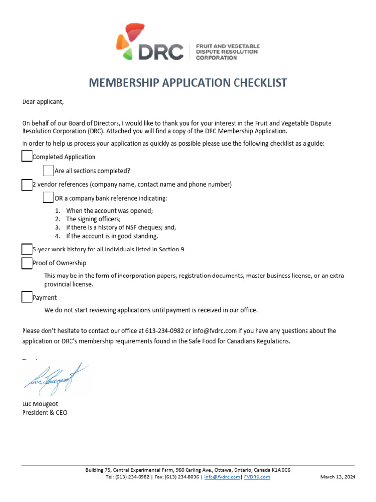 DRC Membership Guide for Applicants | PDF | Limited Liability ...