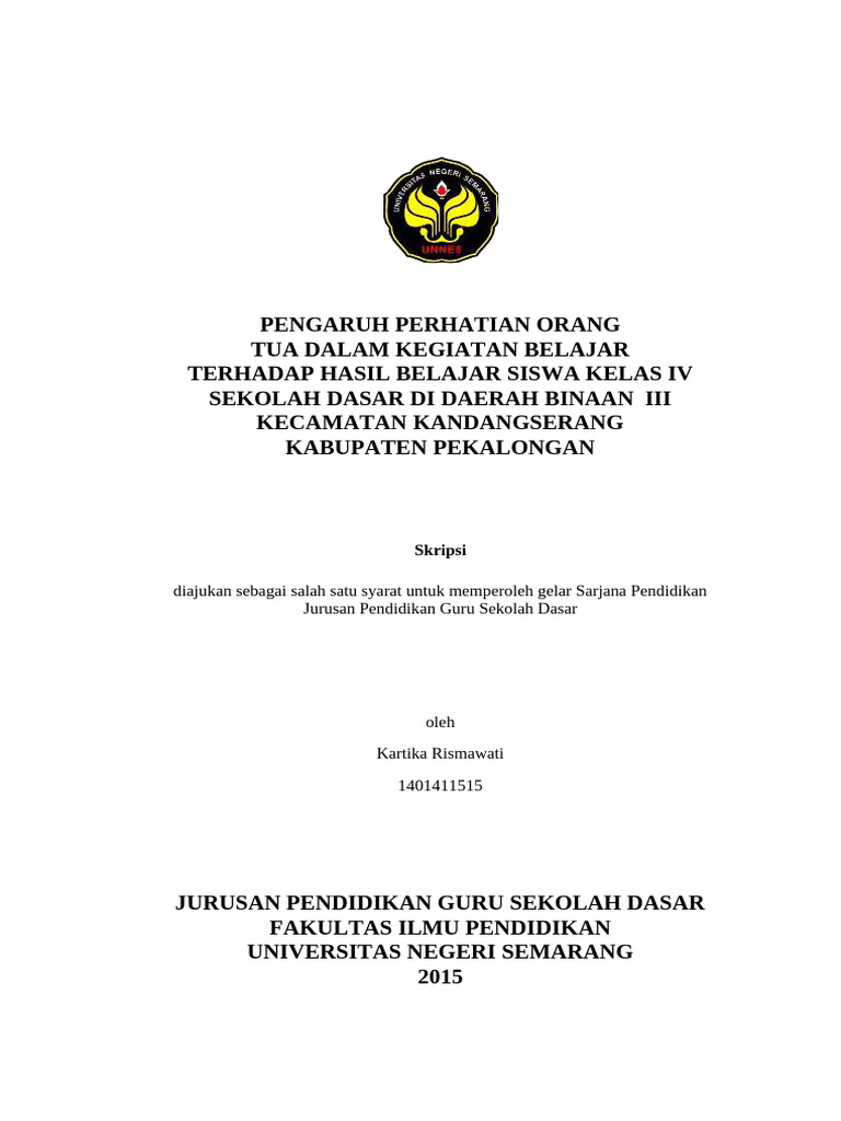 Contoh Makala Pengaruh Perhatian Orang Tua 1 | PDF | Karier & Perkembangan