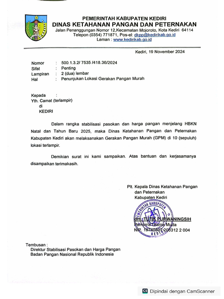 Undangan GPM Ke Camat | PDF