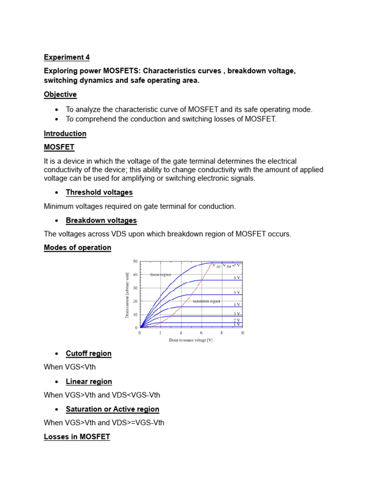 Mosfet Analysis For Engineers Pdf Science Mathematics Computers