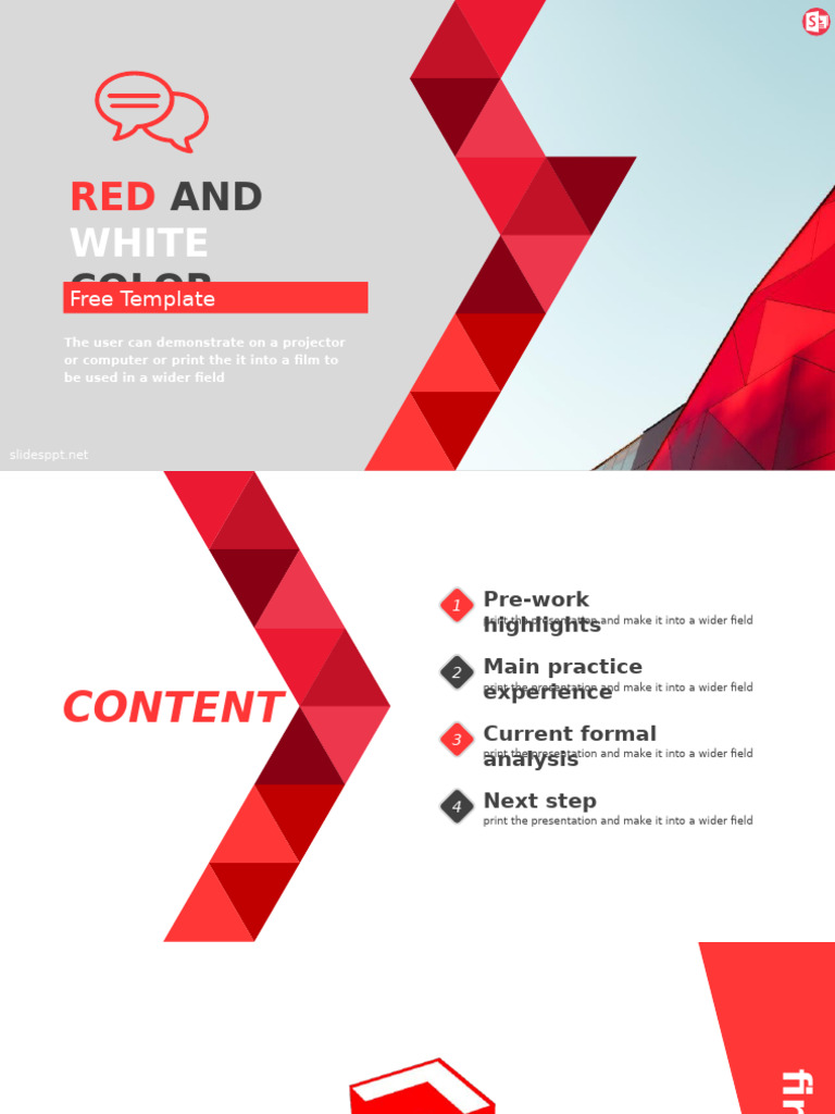 Red and White Color Template | PDF | Microsoft Power Point | Microsoft ...