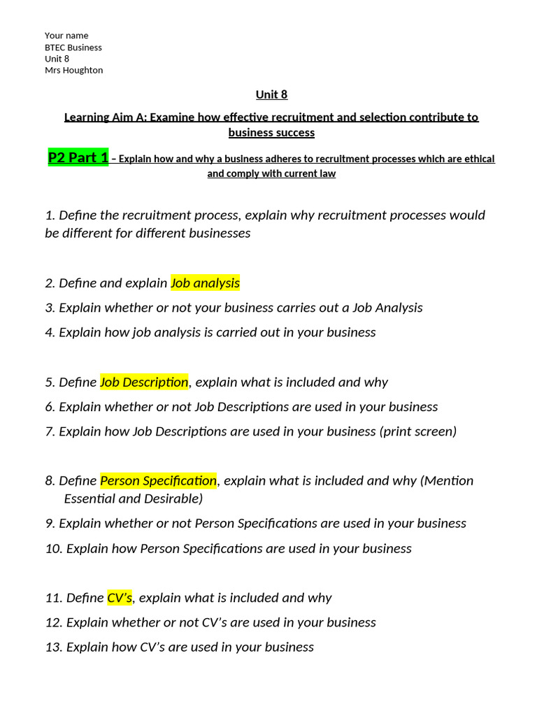 P2_-_Writing_Frame | PDF | Recruitment | Business