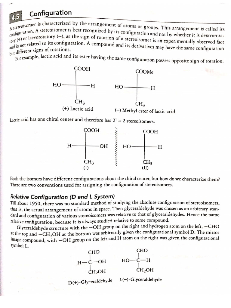 Configuration Conformation Geometrical Isomerism | PDF