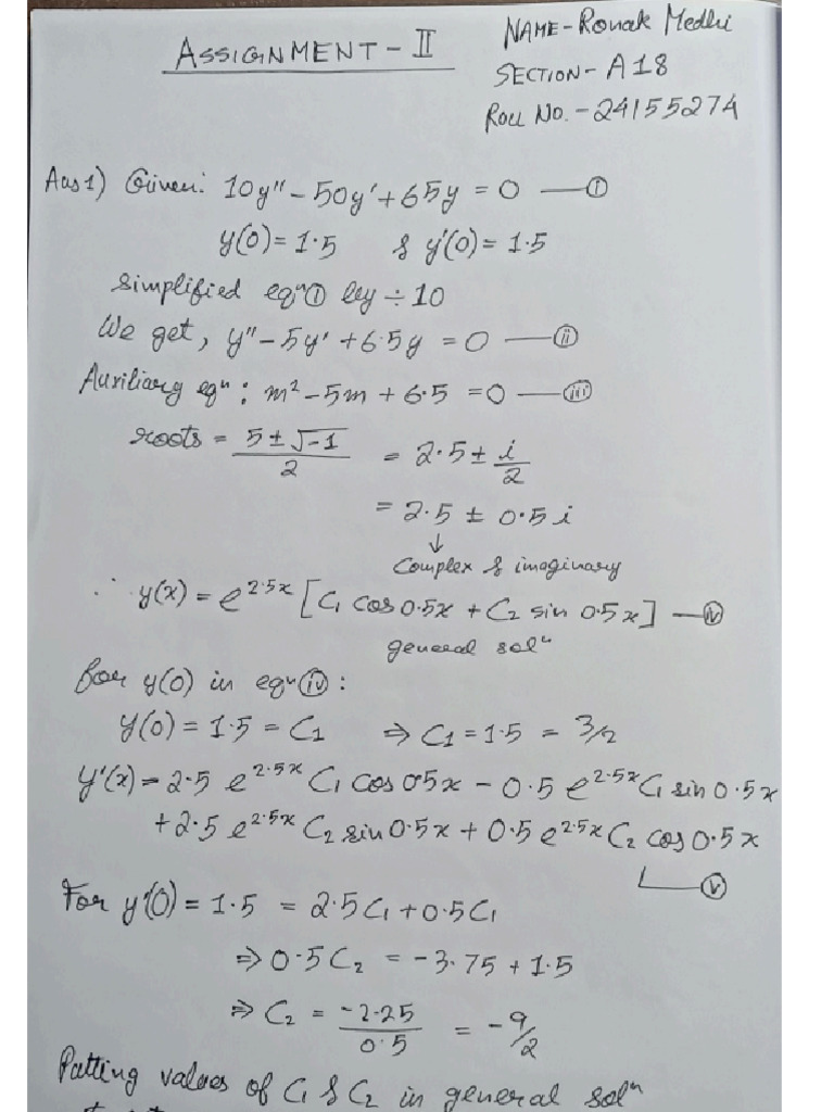 Maths Assignment 2 | PDF