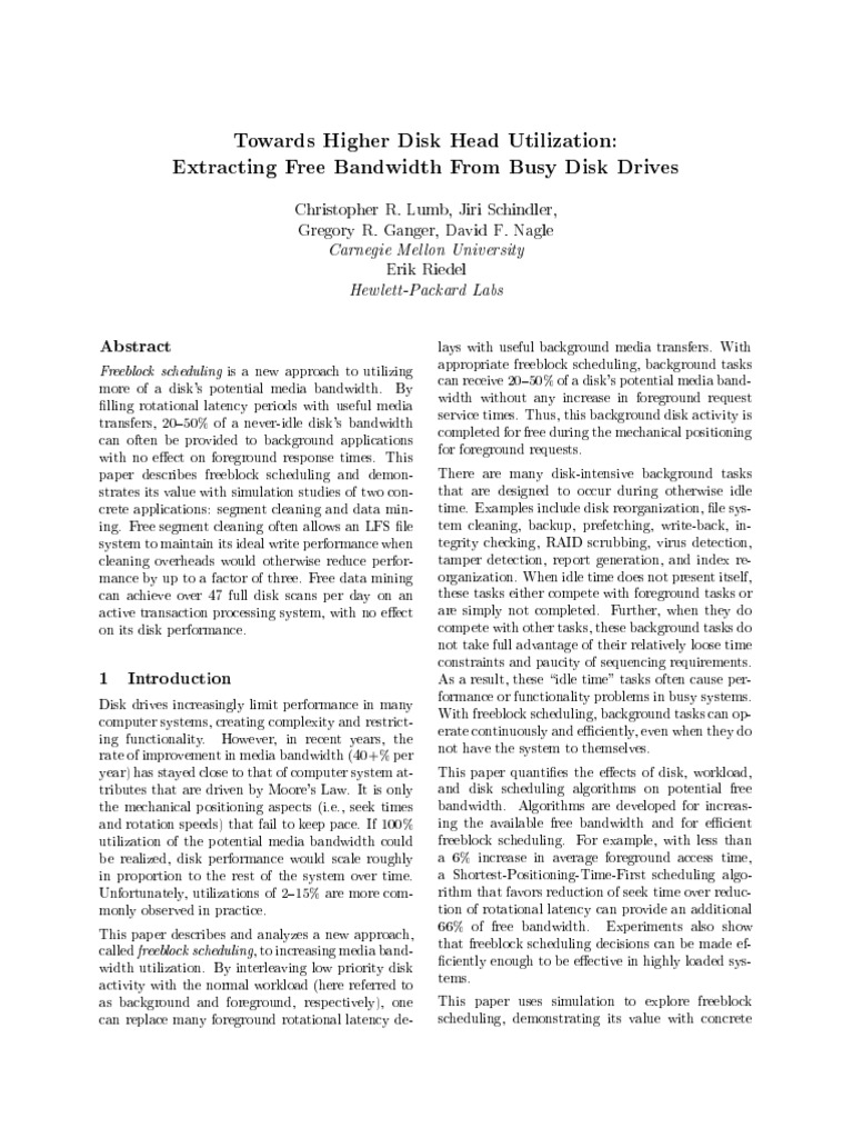 Free Block | PDF | Hard Disk Drive | Scheduling (Computing)