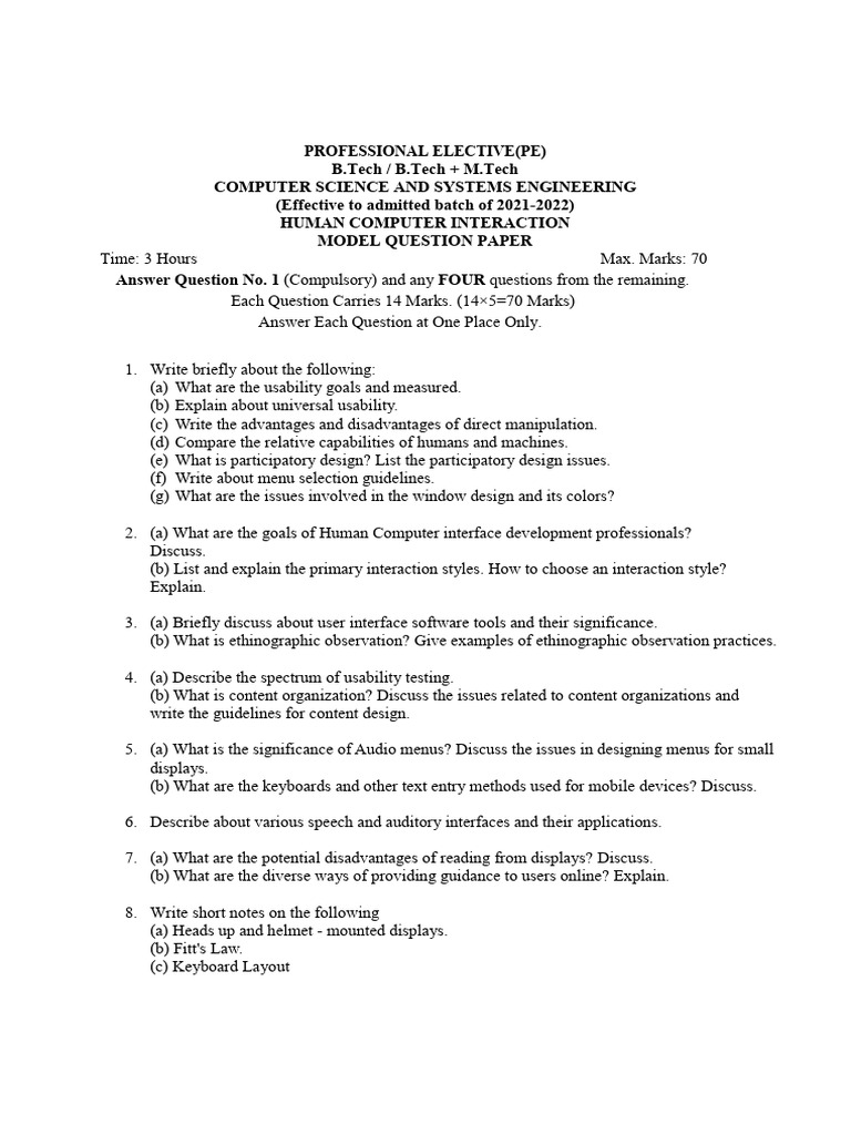 Professional Electives-Hci PDF | PDF