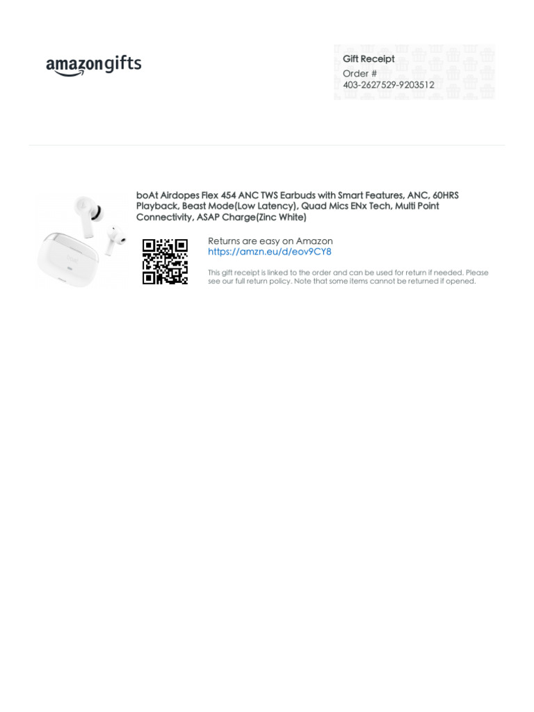 Amazon Gift Receipt | PDF