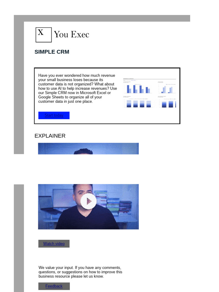 You Exec - Simple CRM Free | PDF | Customer Relationship Management ...