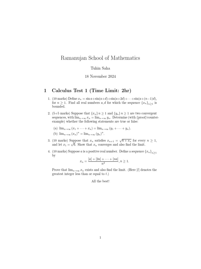 RSM Sequence Test | PDF | Teaching Methods & Materials