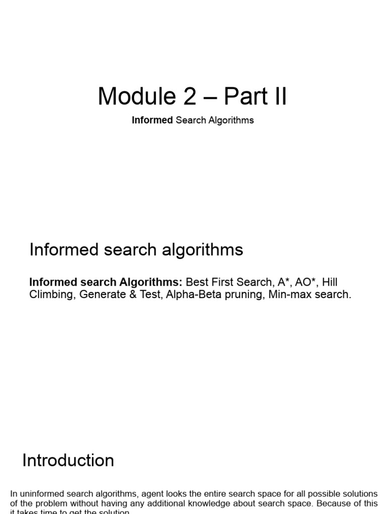 Introduction To AI - Mod 2 Part 2 | PDF | Computer Programming | Applied Mathematics