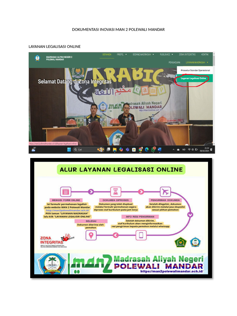 1.a. DOKUMENTASI INOVASI MAN 2 POLEWALI MANDAR | PDF