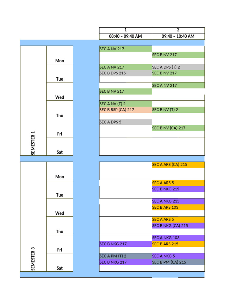 Eco (H) Timetable 2024-25 (Odd Semester) | PDF | Scientific Theories | Science