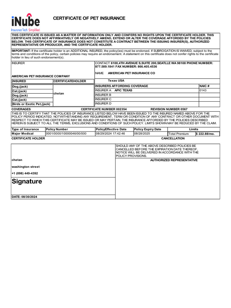 Pet Insurance PDF | PDF | Insurance