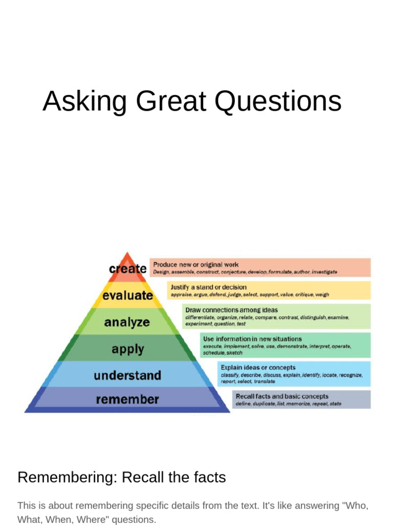 Asking Great Questions | PDF | Non Fiction | Proteins