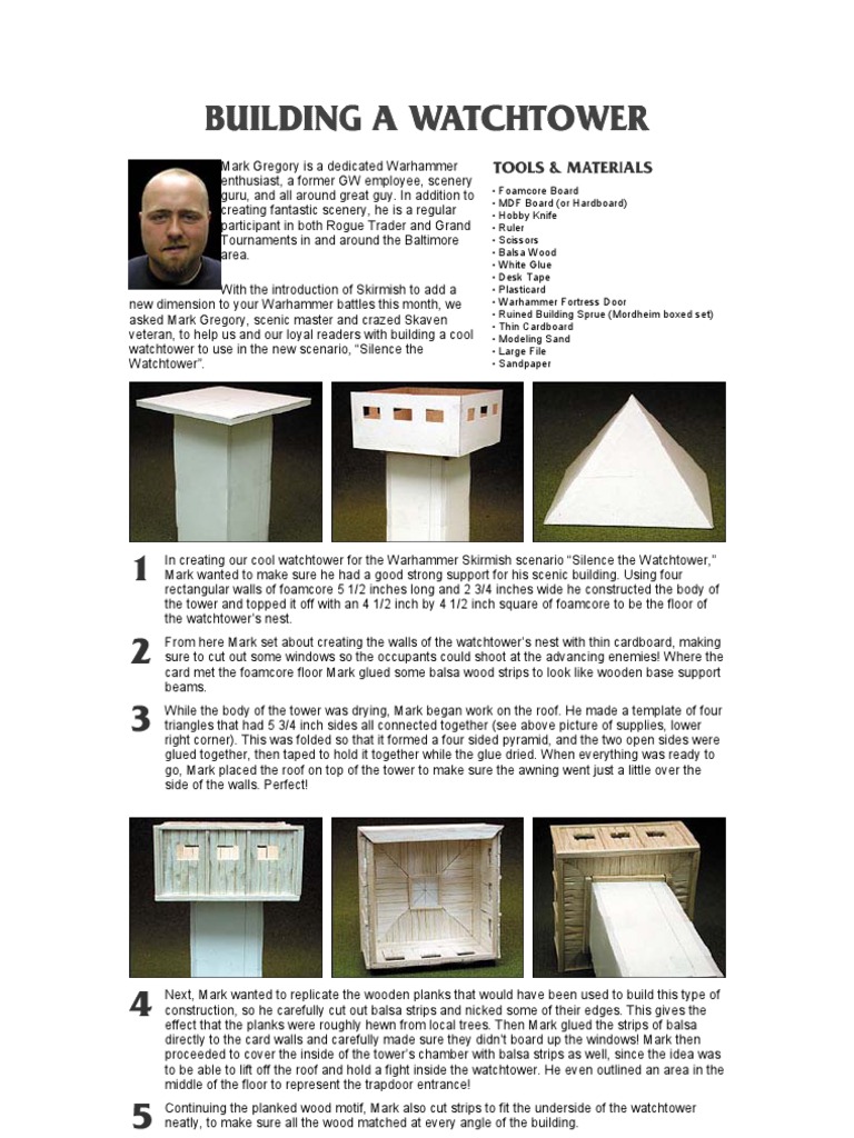 Terrain. .Scenery. .Building.a.watchtower | PDF | Wood | Roof