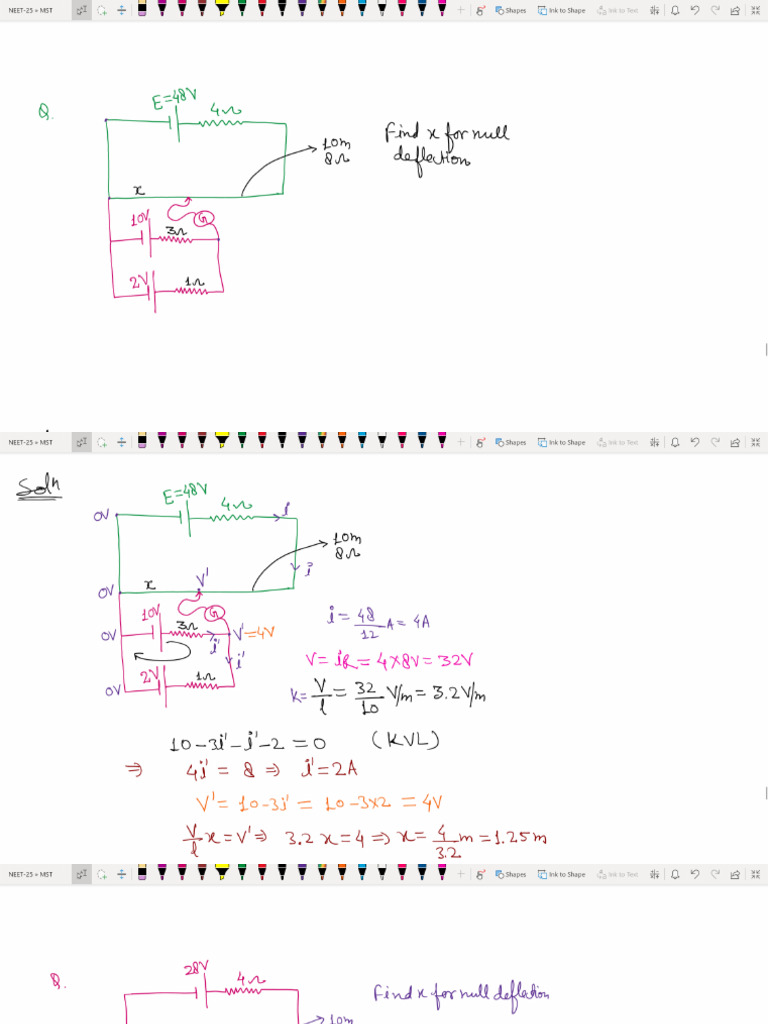 Potentiometer Practice Qs 30.06.2024 | PDF