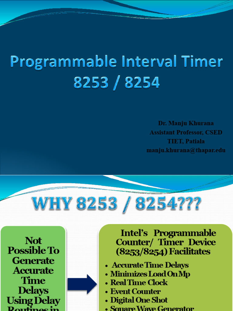 8253/8254 Timer Features and Functions | PDF