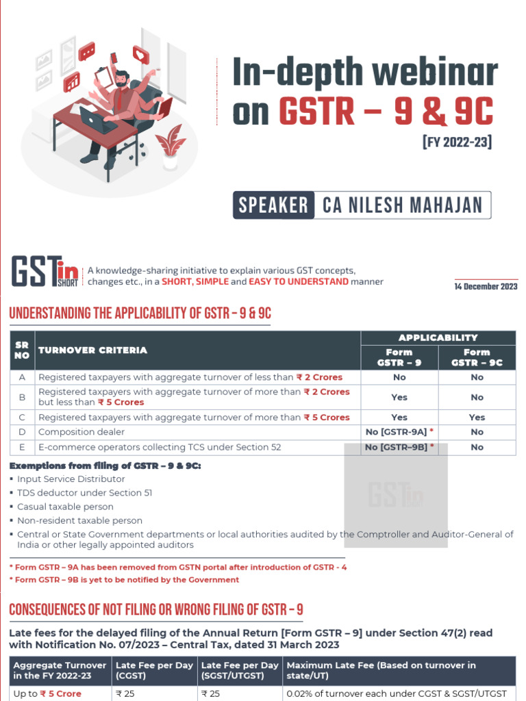 Presentation on GSTR9 & GSTR9C | PDF | Taxes | Revenue Presentation on GSTR9 & GSTR9C | PDF | Taxes | Revenue