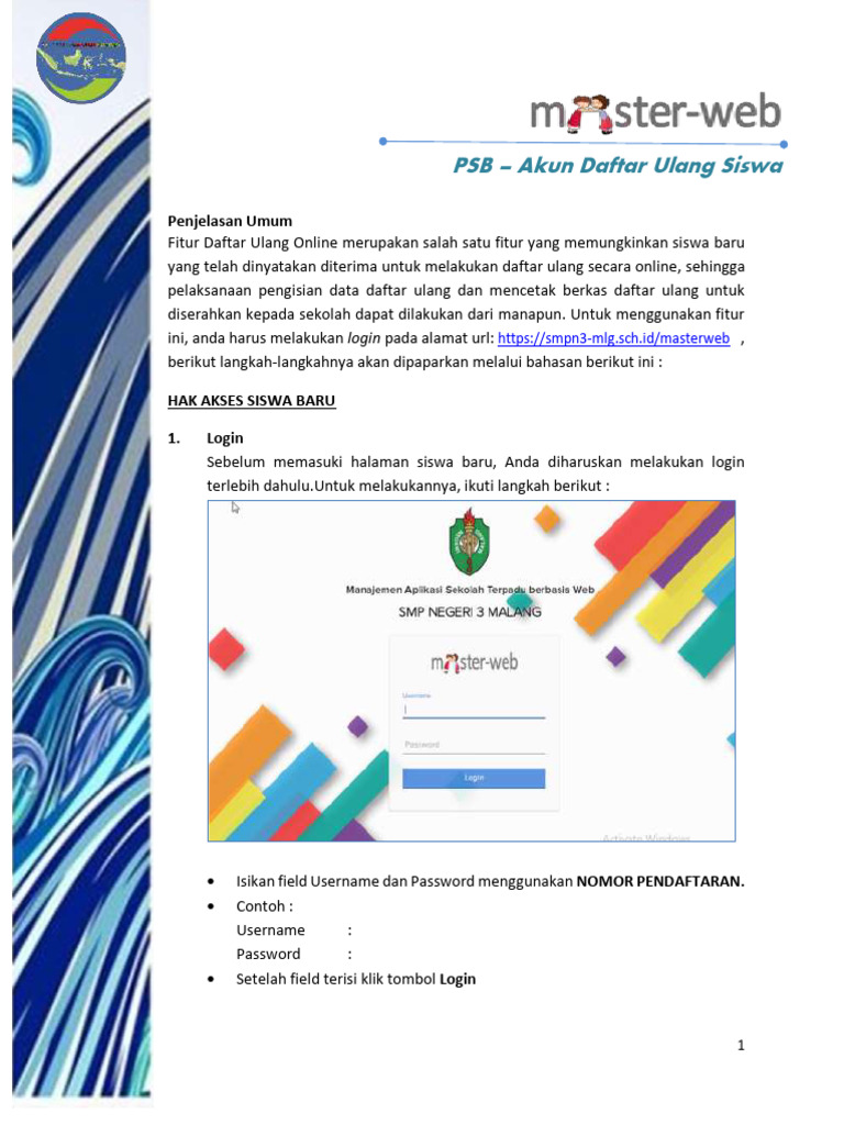 Manual Book SMP Siswa PSB | PDF
