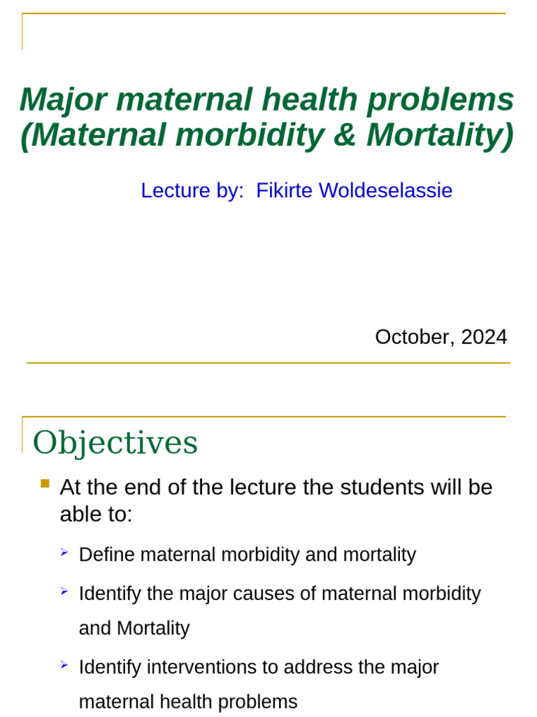 2 EDITED Maternal Health Problems 2013 | PDF | Maternal Death ...