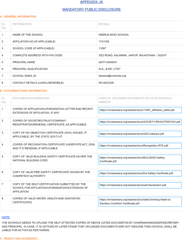 Mandatory Disclosure | PDF