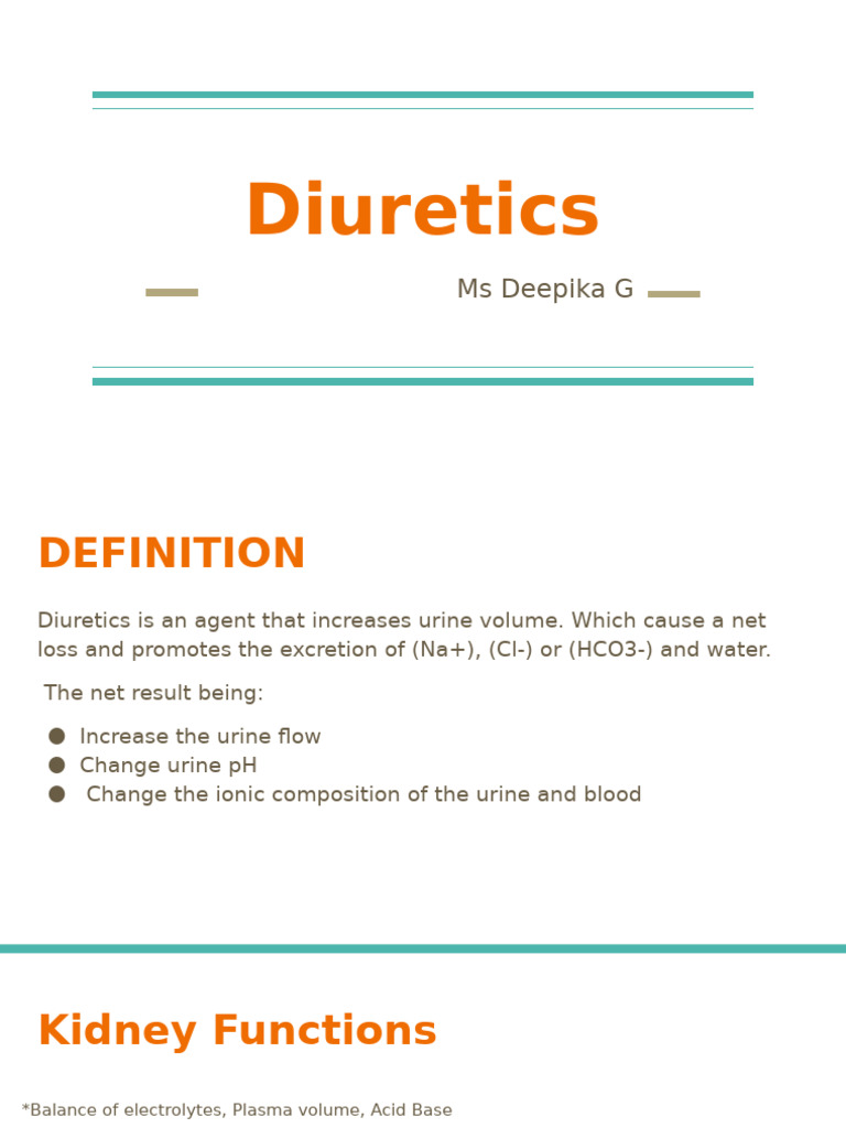 Diuretics | PDF | Kidney