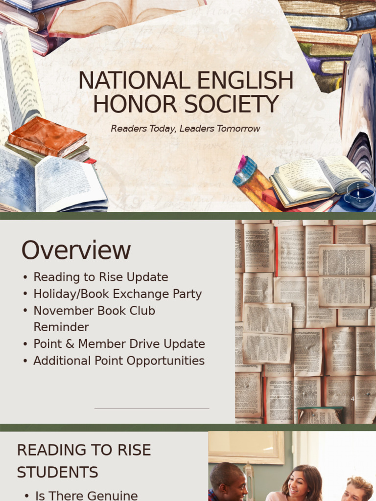 National English Honor Society Slideshow | PDF | Wellness