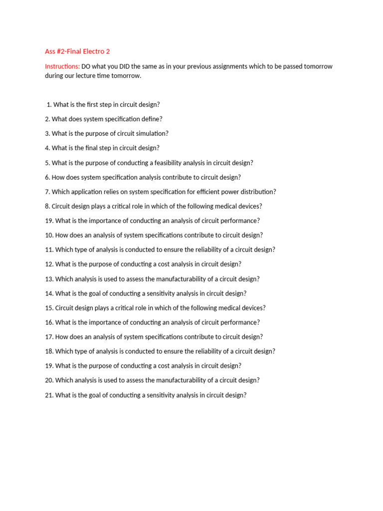 Assignment2 Final Elect 2 1 | PDF | Technology & Engineering