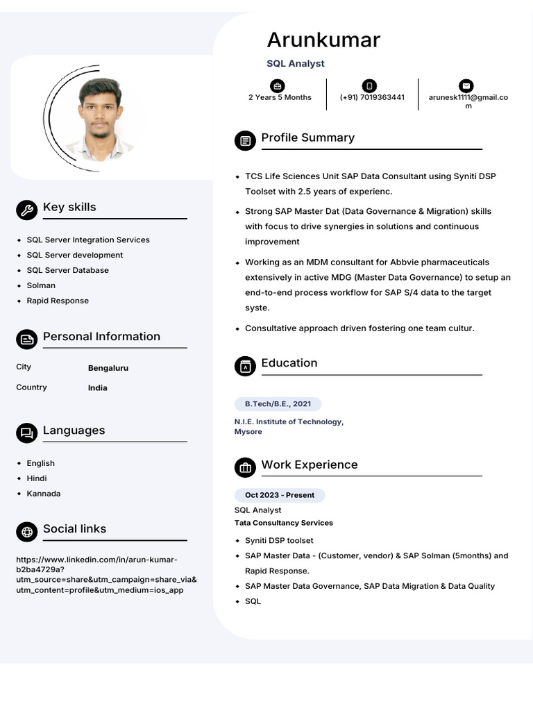 Arun Resume | PDF